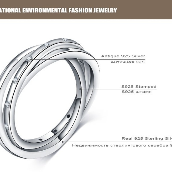 Olivia's Store | Jewelry | Nwt Swirl Symmetry Ring 925 Sterling | Poshmark